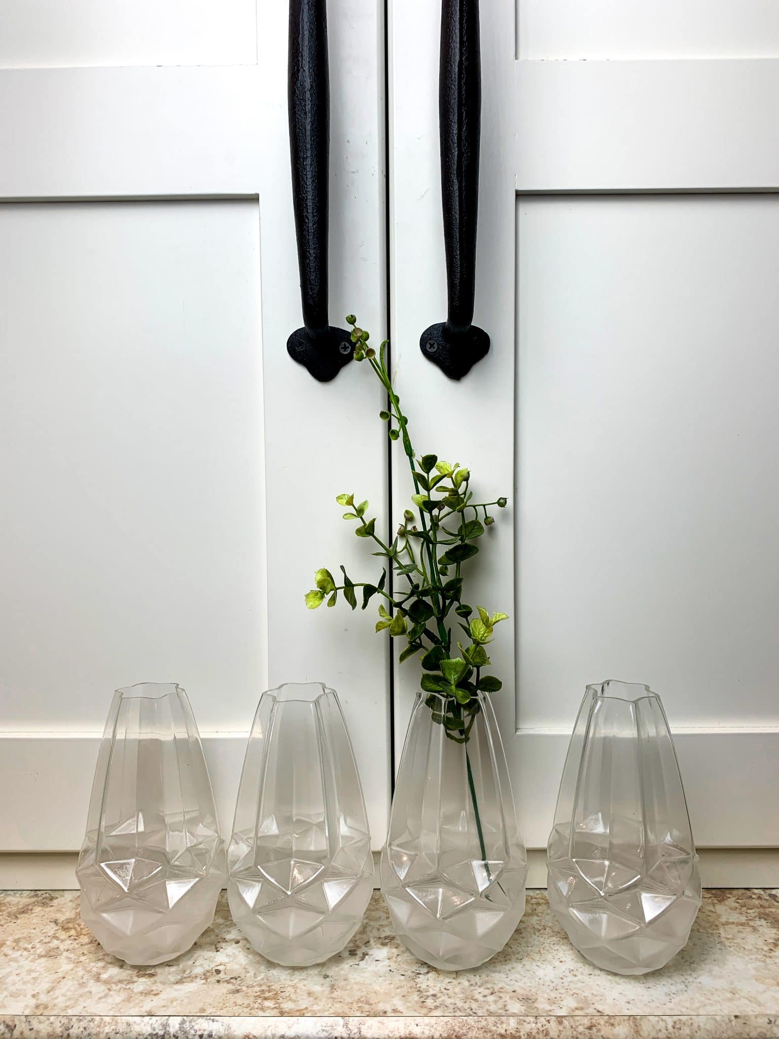Faceted Frosted Vase Smoke - Made Market Co.
