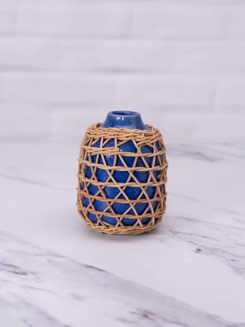 Rattan Vase Indigo - Made Market Co.