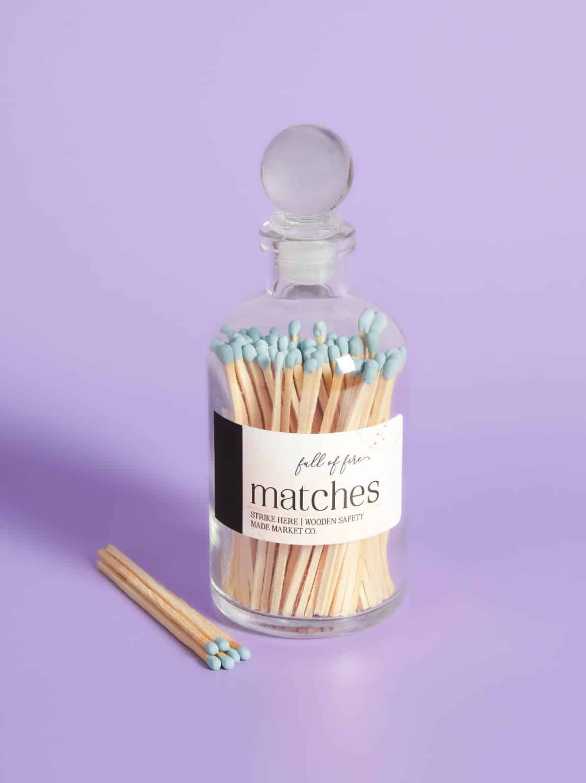 Full of Fire Powder Blue Matches - Made Market Co.