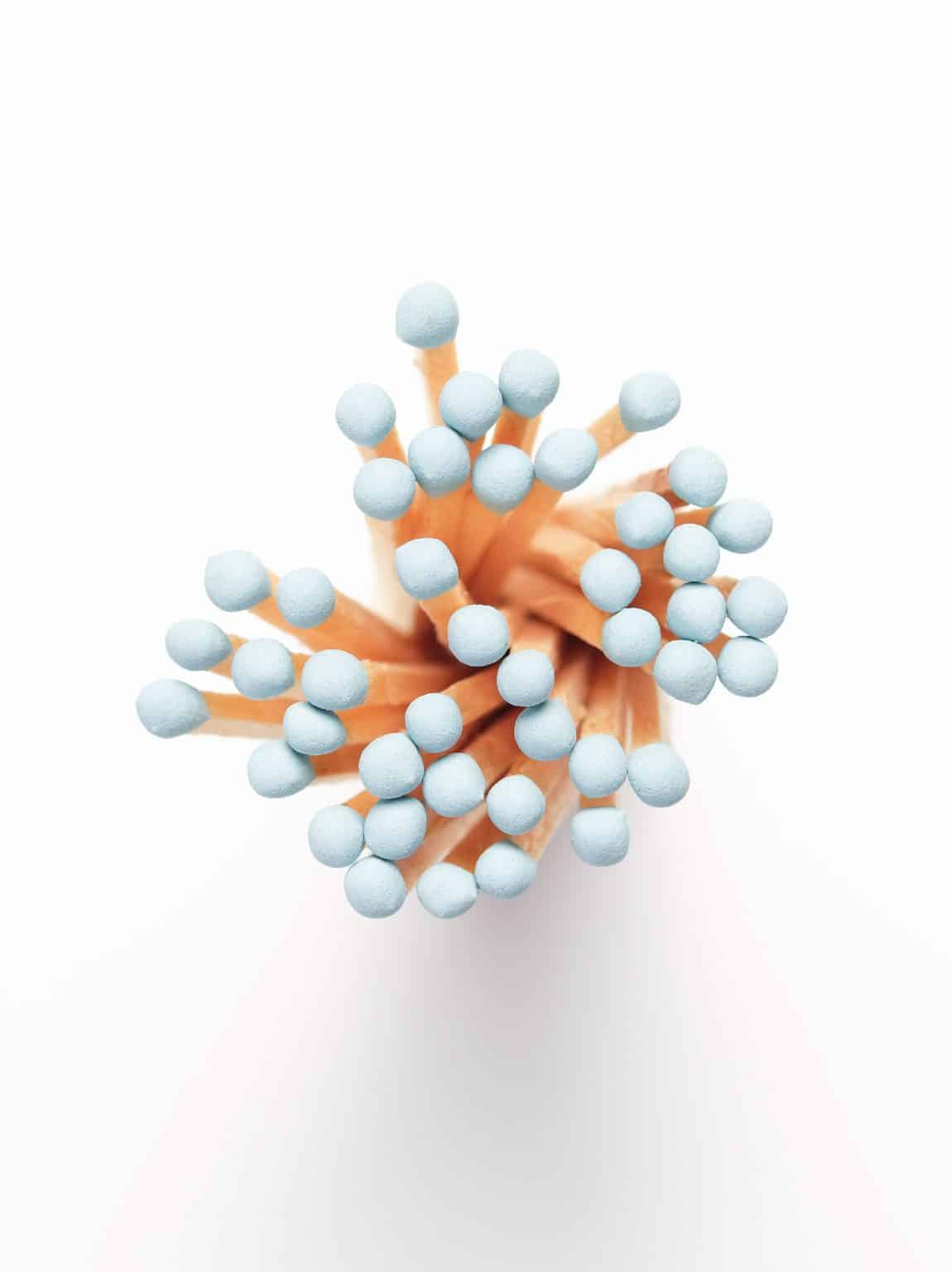 Full of Fire Powder Blue Matches - Made Market Co.