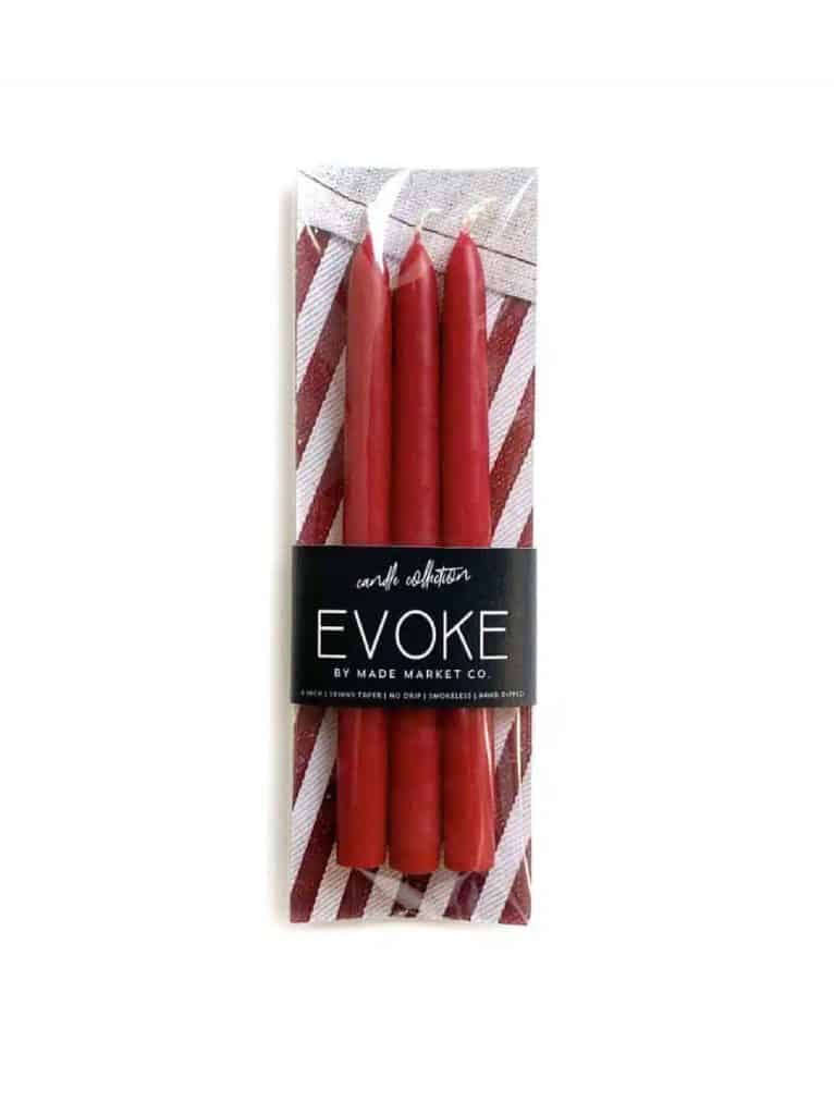 Skinny Taper Candles – Christmas Red - Made Market Co.