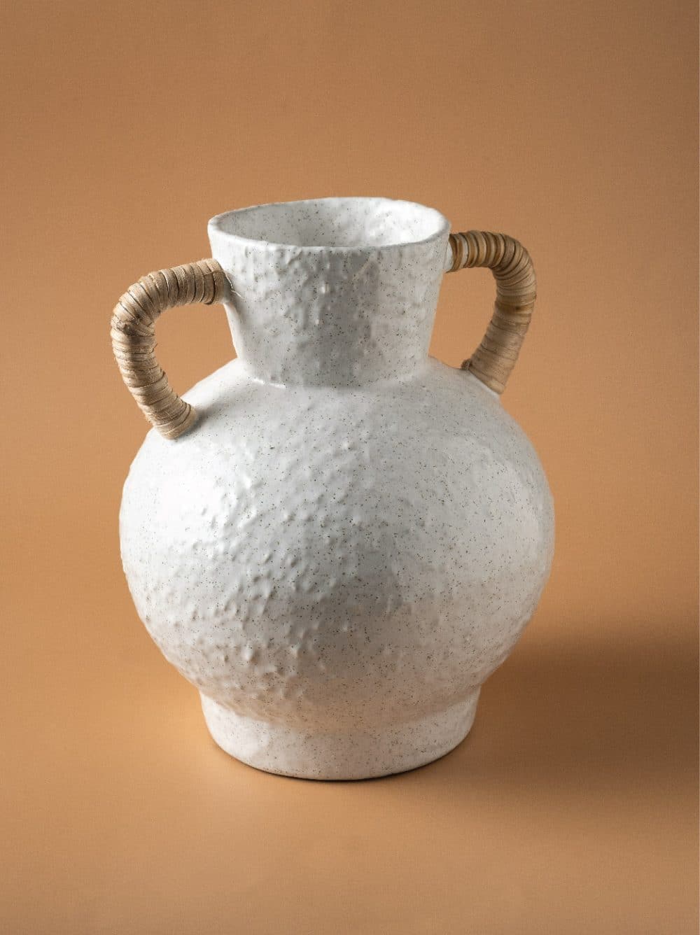 Rattan Wrapped Handle Vase Medium - Made Market Co.