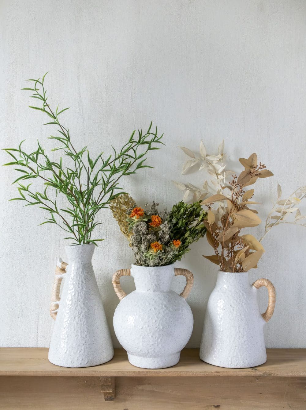 Rattan Wrapped Handle Vase Medium - Made Market Co.